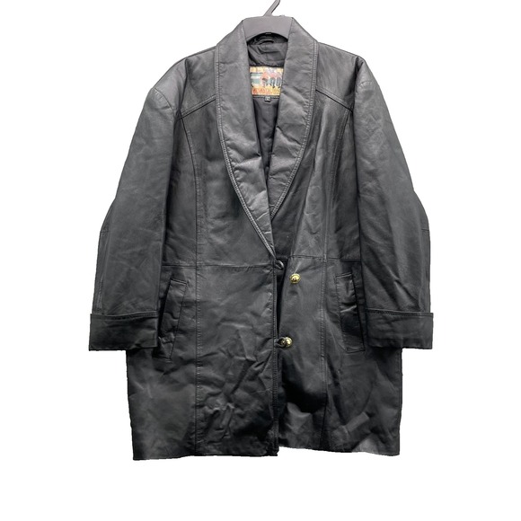 Jackets & Coats | Vintage Atlantic Beach 10 Leather Coat Womens Large ...